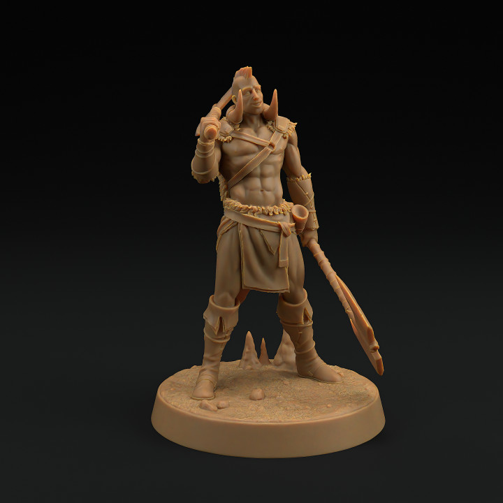 3D Printable Smiles, Goliath Barbarian | PRESUPPORTED | The Caverns of ...