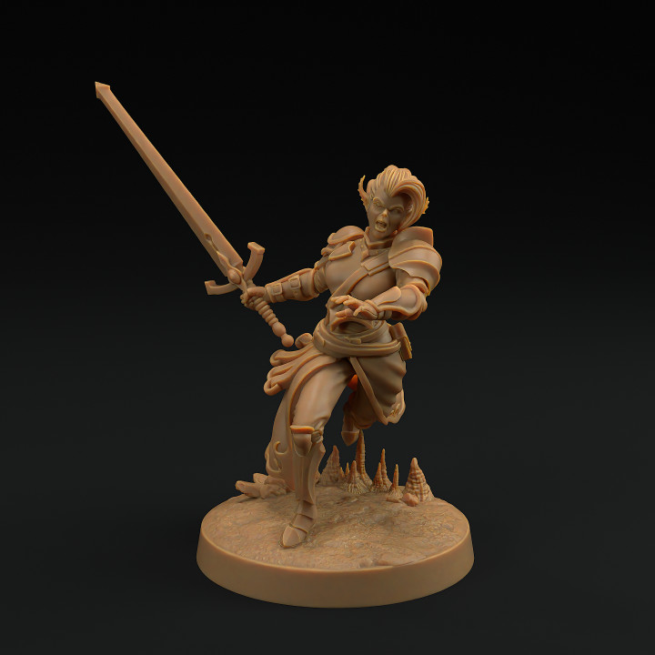 3D Printable Ath'eria, Astralkin Paladin | PRESUPPORTED | The Caverns ...