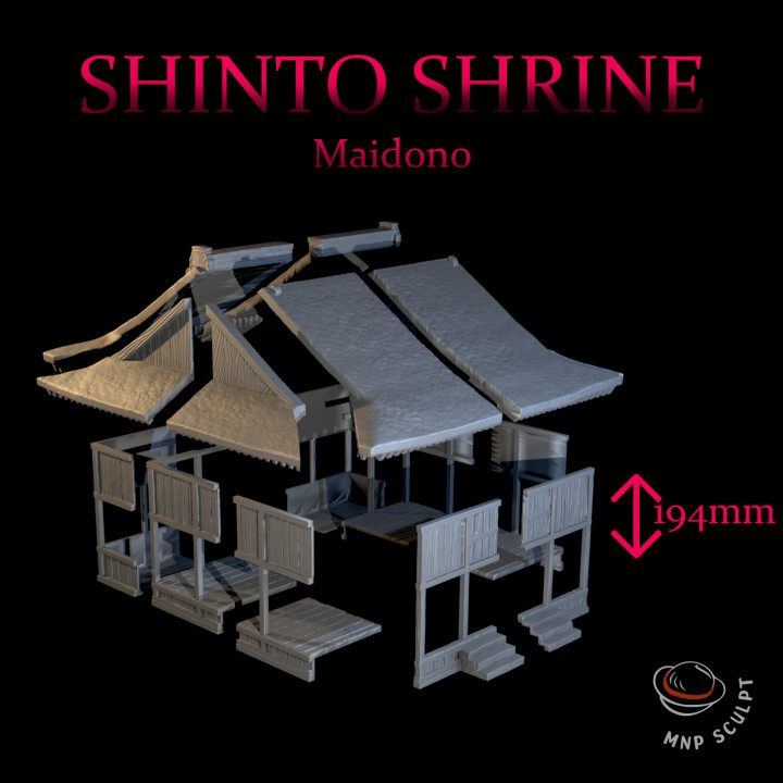 3D Printable Maidono Japanese Shrine by MNP Sculpt