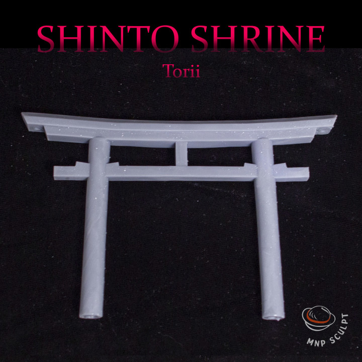 3D Printable Torii x6 Japanese Shrine by MNP Sculpt