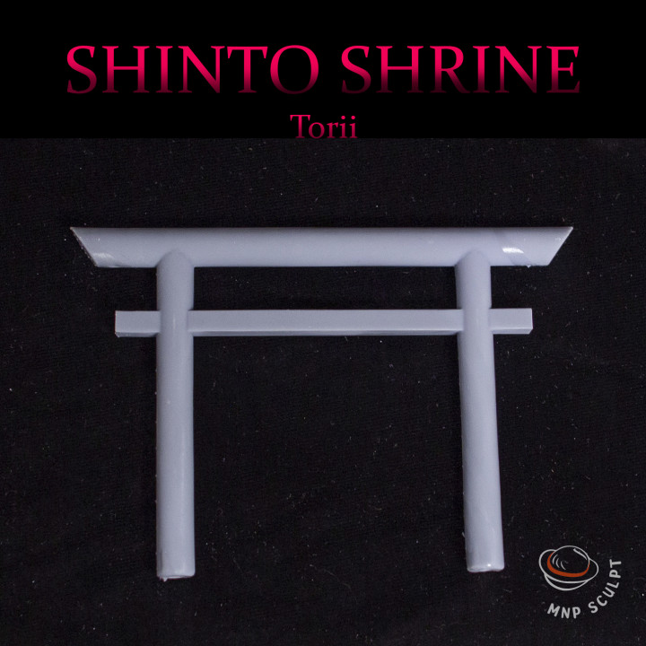3D Printable Torii x6 Japanese Shrine by MNP Sculpt
