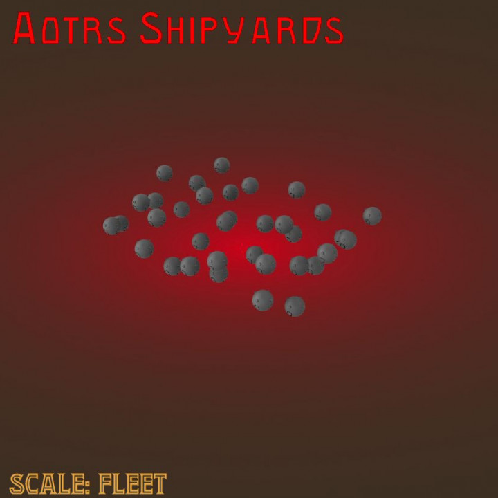 3D Printable XGA003 Alien Sphere Drone Swarm by Aotrs Shipyards