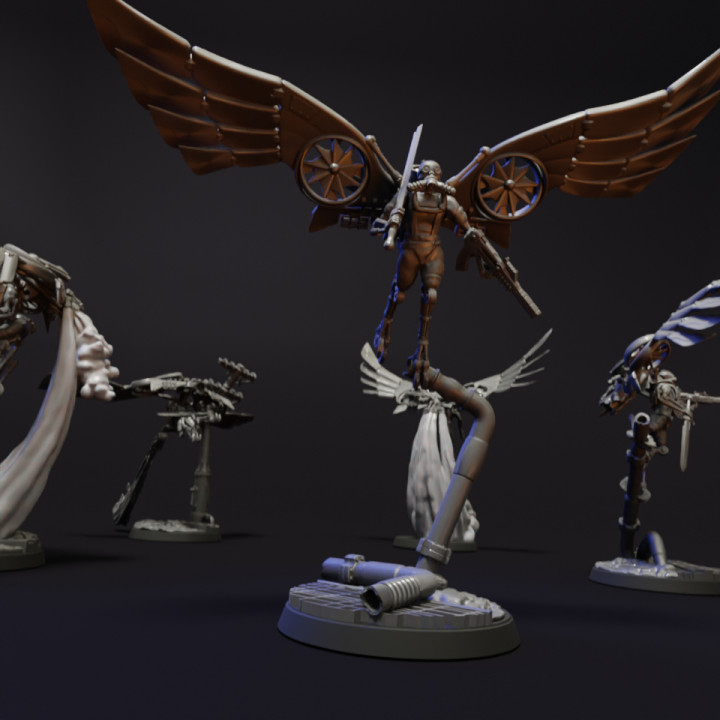 3D Printable diesel SkyCommandos by ddd_martin_miniatures