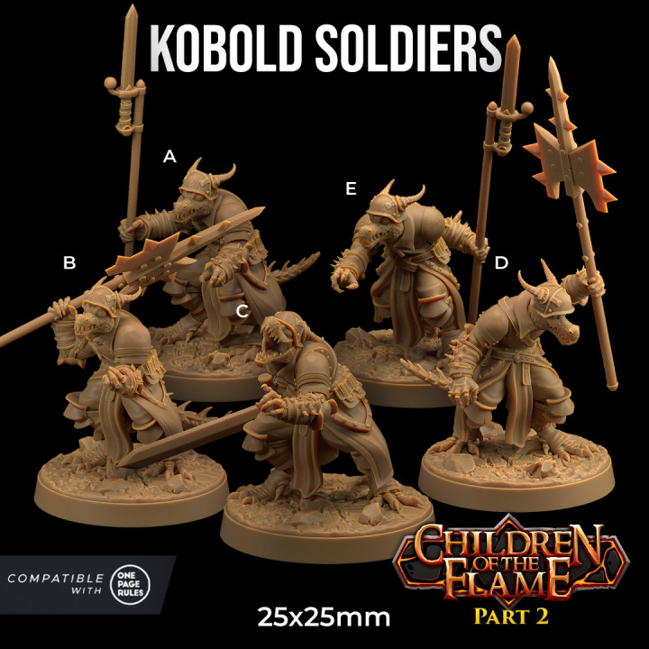 3D Printable Kobold Soldiers | PRESUPPORTED | Children of the Flame ...