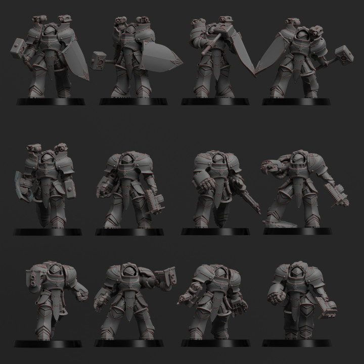 3D Printable Scions - Bulwark Armour by DivergingRealm