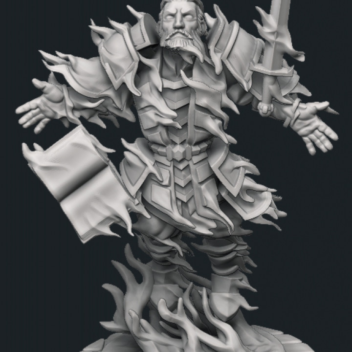 3D Printable Human Battlemage Spirit Fire Miniature STL by Stonehaven ...