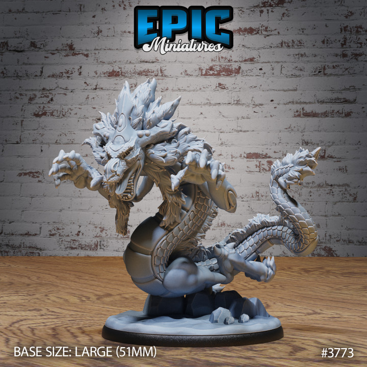 3D Printable Young Lung Dragon Set / Legendary Drake / Winged Mountain ...