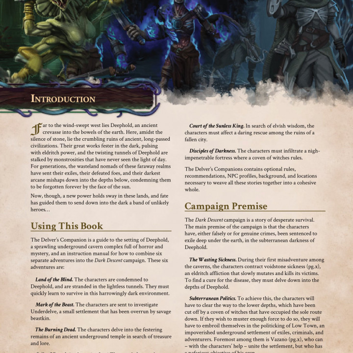 3D Printable PDF - Deephold (5e Campaign Setting) by Mammoth Factory