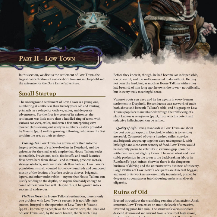 3D Printable PDF - Deephold (5e Campaign Setting) by Mammoth Factory