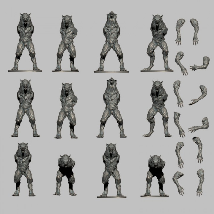 3D Printable Werewolves by Wargames Atlantic