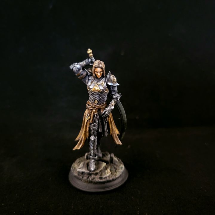 3D Print of Drow Moon Paladin - Relethyr by dmpv001
