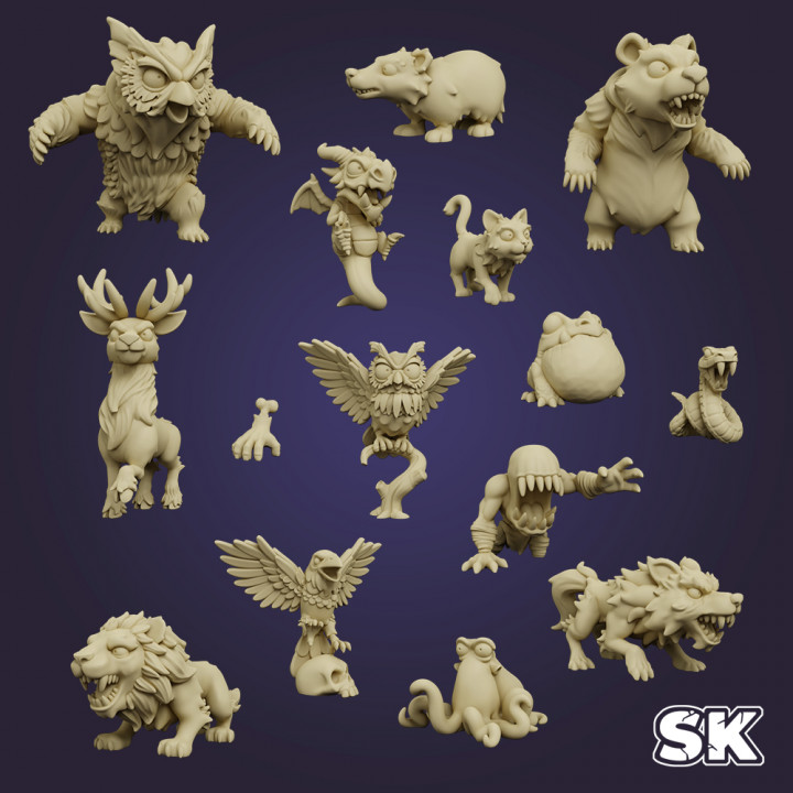 3D Printable Animals & Familiars by StoneKing
