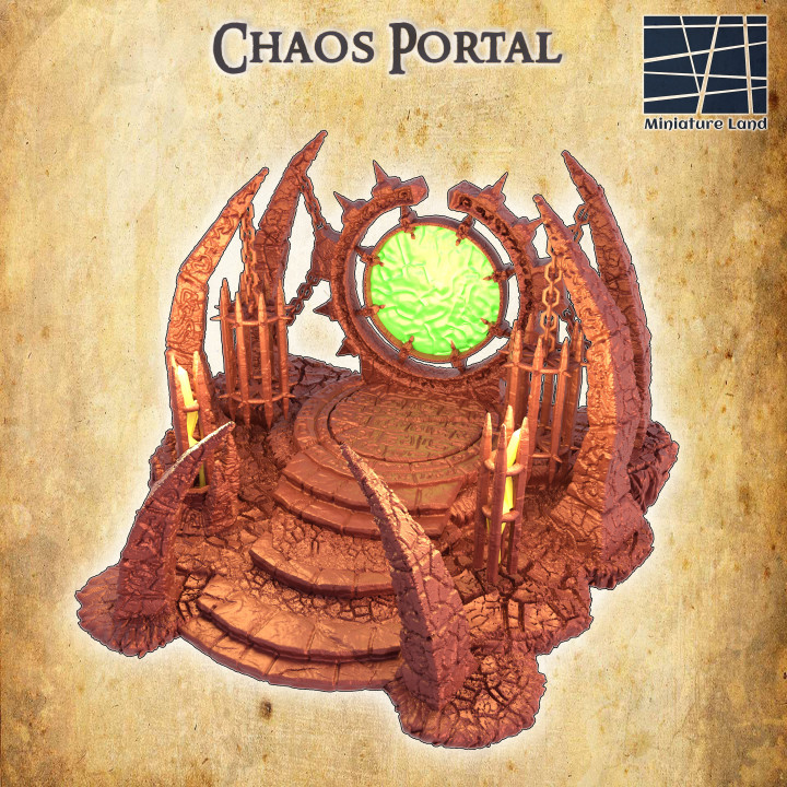 3D Printable Chaos Portal - Tabletop Terrain - 28 MM by MiniatureLand
