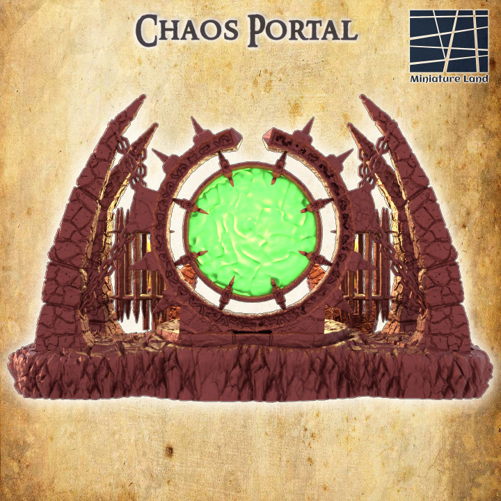 3D Printable Chaos Portal - Tabletop Terrain - 28 MM by MiniatureLand