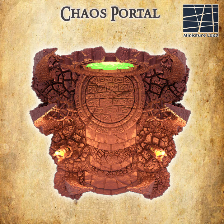 3D Printable Chaos Portal - Tabletop Terrain - 28 MM by MiniatureLand