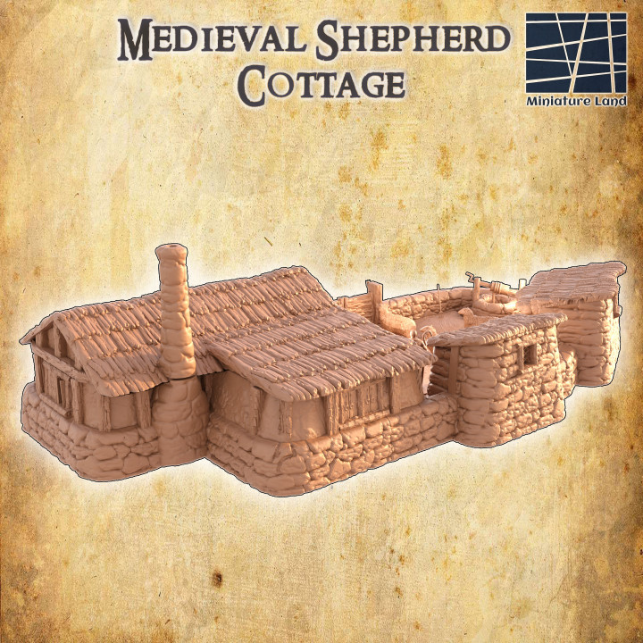 3D Printable Medieval Shepherd Cottage - Tabletop Terrain - 28 MM by ...