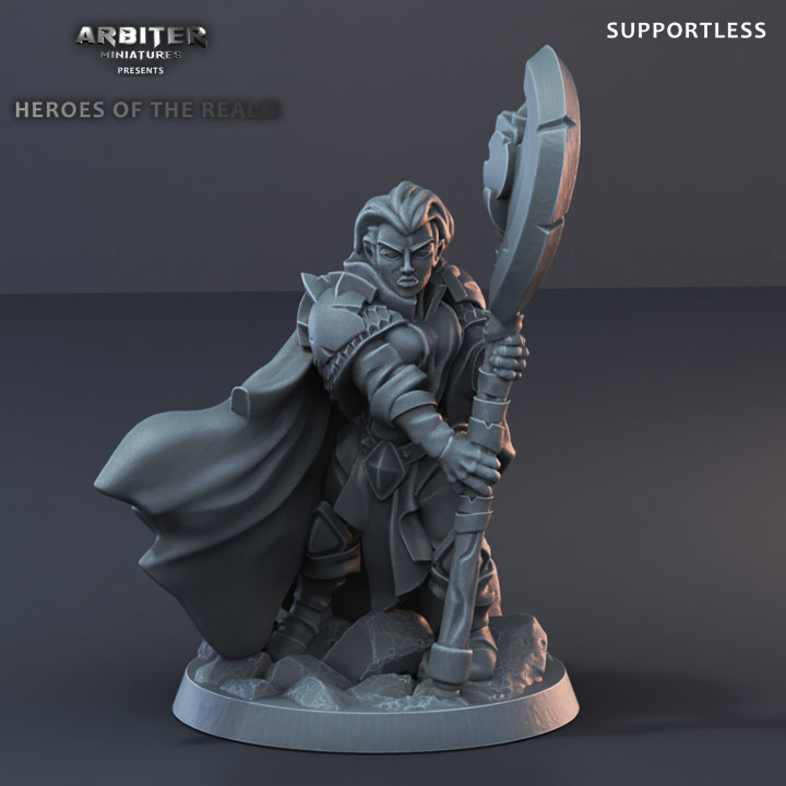 3D Printable Supportless Cleric Female 02 by Arbiter Miniatures - by ...