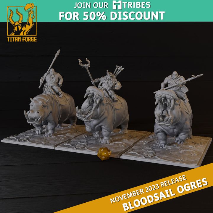 3D Printable Titan Forge Miniatures - 2023 - November - Bloodsail Ogres ...