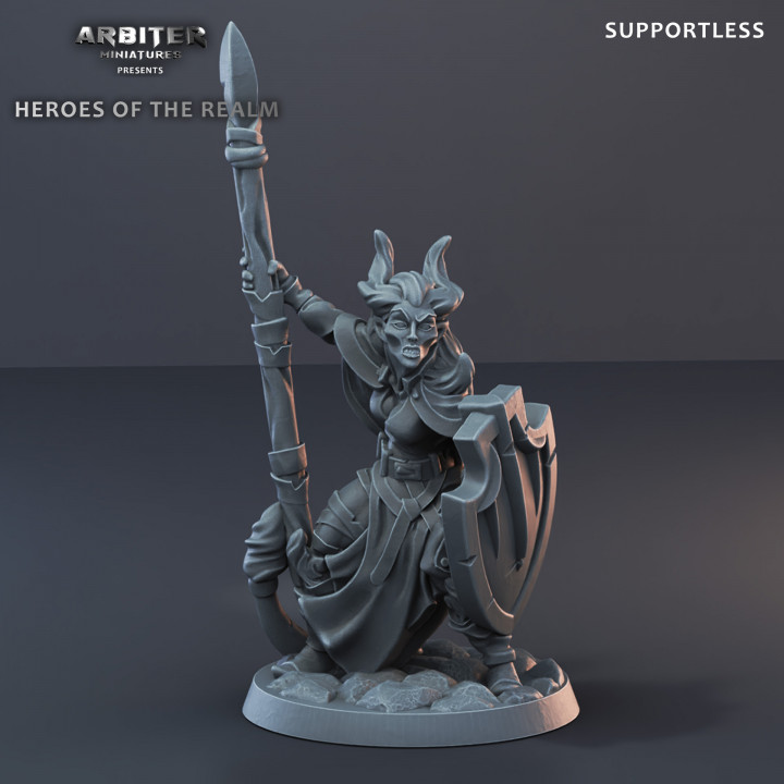 3D Printable Supportless Demonkin Female 02 by Arbiter Miniatures - by ...