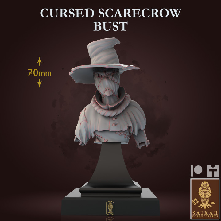 3D Printable Cursed Scarecrow Bust by Saixar Collectibles