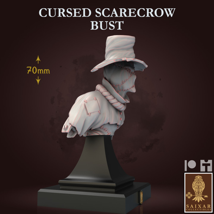 3D Printable Cursed Scarecrow Bust by Saixar Collectibles