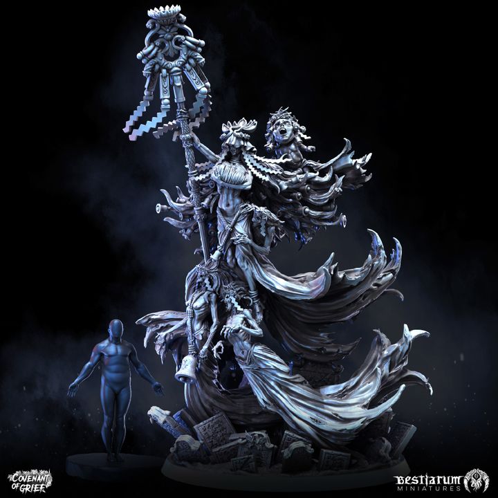 3D Printable Queen of Sorrows | Covenant of Grief | Ghosts by Bestiarum ...