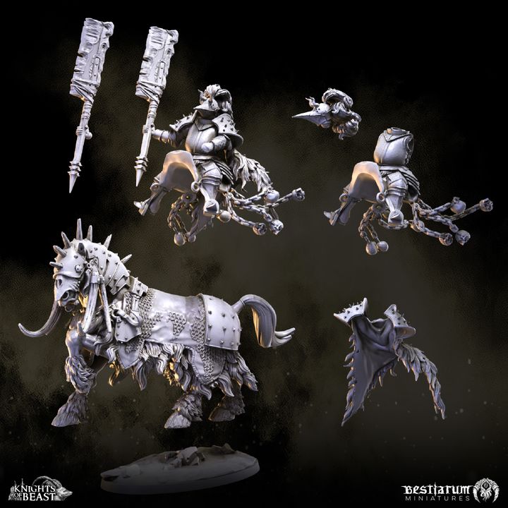 3D Printable Beastsworn Ravager Cavalry: Multipart Kit | Knights of the ...