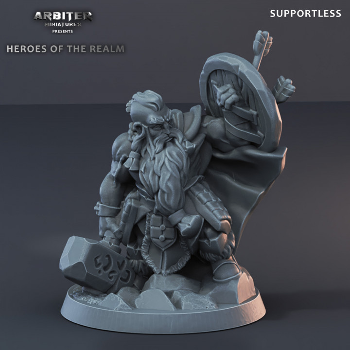 3D Printable Supportless Dwarf Male 01 by Arbiter Miniatures - by Theis ...