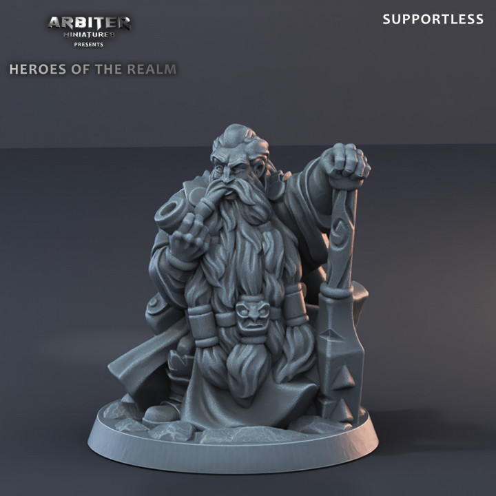 3D Printable Supportless Dwarf Male 02 by Arbiter Miniatures - by Theis ...