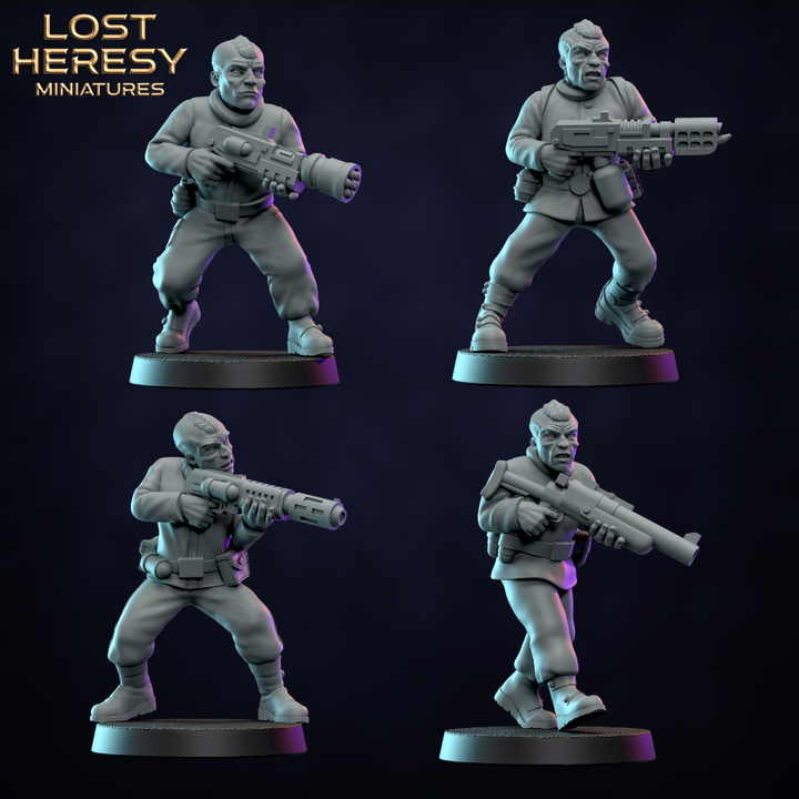 3D Printable Alien Insurrectionists with Squad Weapons by Lost Heresy ...