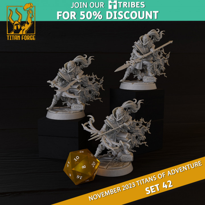 3D Printable RPG - DnD Hero Characters - Titans of Adventure Set 42 by ...