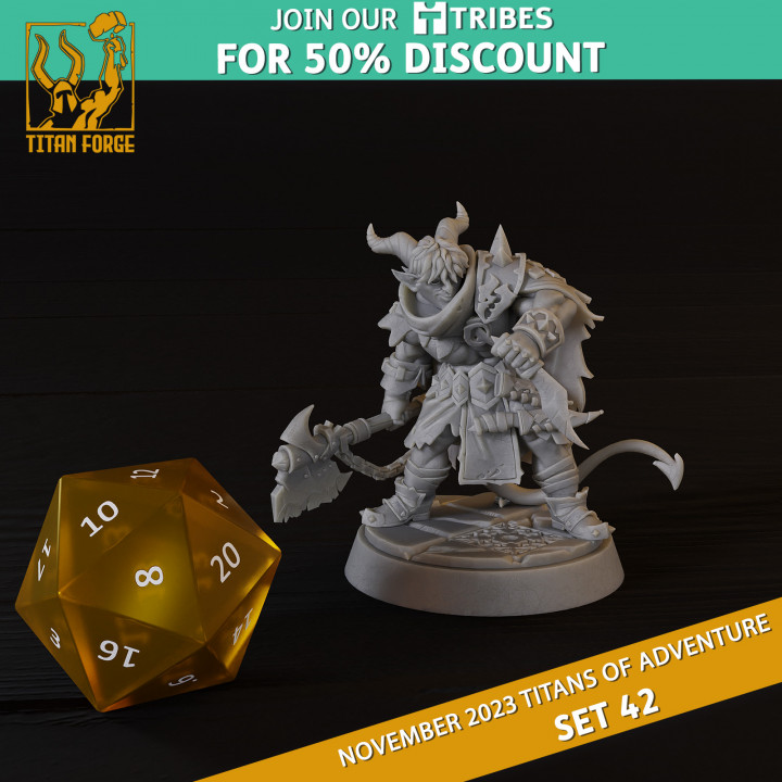 3D Printable RPG - DnD Hero Characters - Titans of Adventure Set 42 by ...