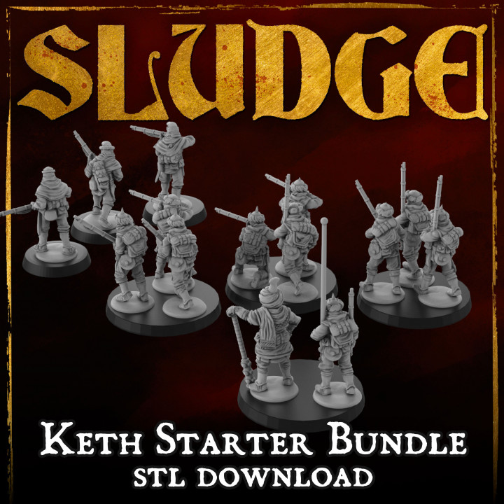 3D Printable SLUDGE Keth Starter Bundle by sean sutter