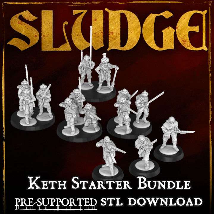3D Printable SLUDGE Keth Starter Bundle by sean sutter