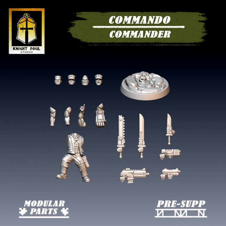 3D Printable Commando: Commander by KNIGHT SOUL Studio