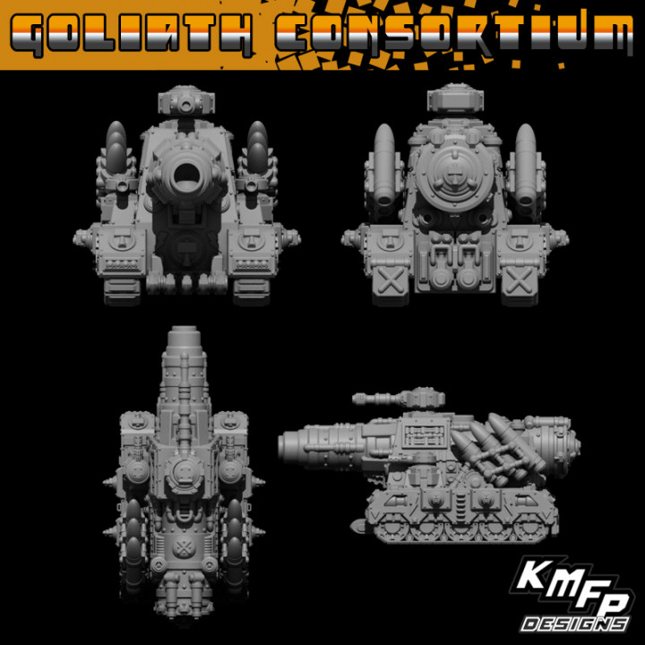 3D Printable Goliath Consortium Landviathan Megacannon (6-8mm) by KMFP ...