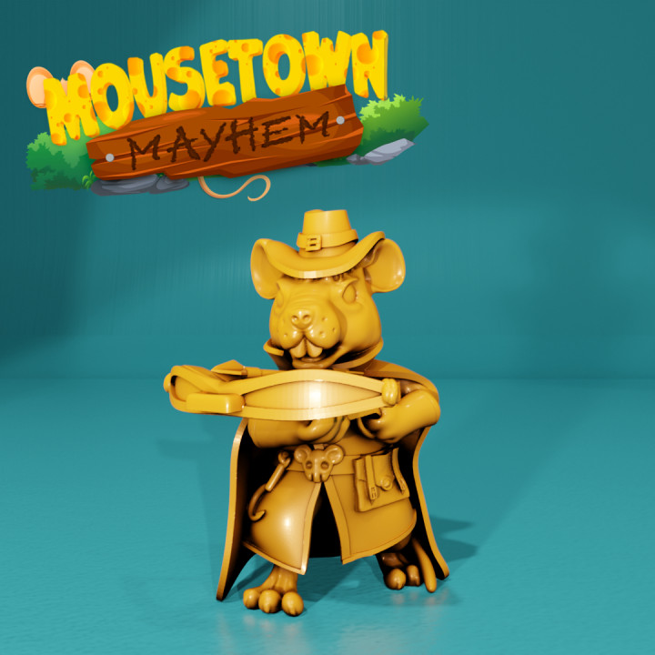 3D Printable Mouseling Bounty Hunter by Dead Dodo Sculpts