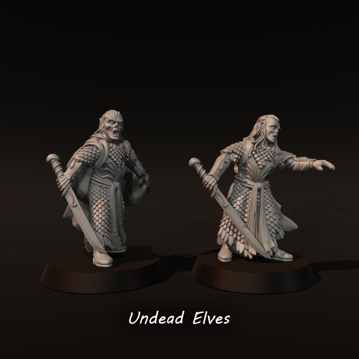 3D Printable Undead Elves by Medbury Miniatures