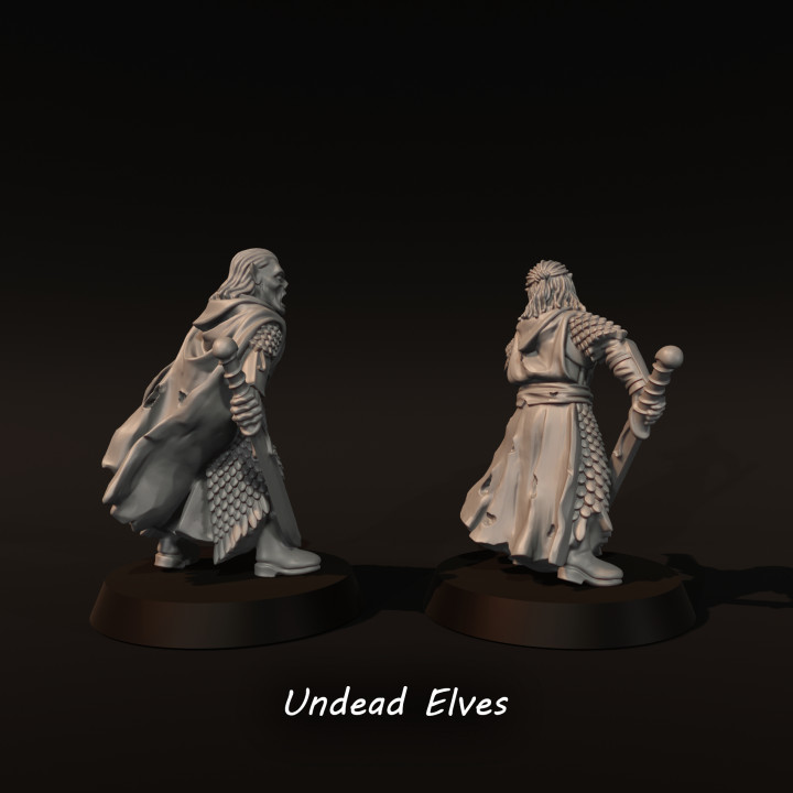 3D Printable Undead Elves by Medbury Miniatures