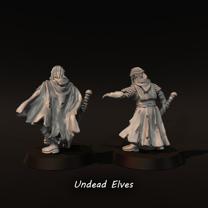 3D Printable Undead Elves by Medbury Miniatures