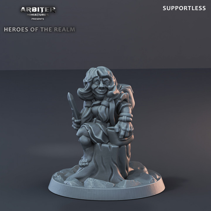 3D Printable Supportless Gnome Female 01 by Arbiter Miniatures - by ...