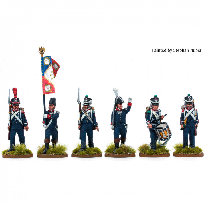 3D Printable Napoleonic French Light Infantry Command Regimental by ...