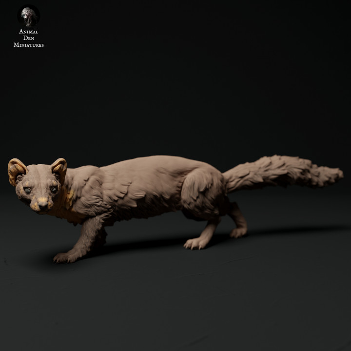 3D Printable Pine Marten by Animal Den Miniatures
