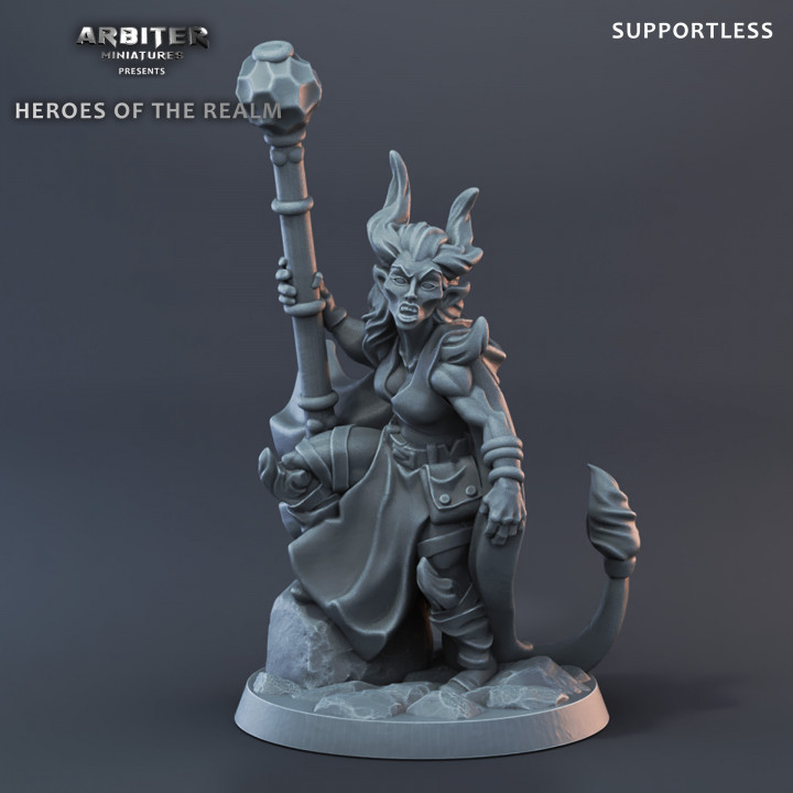 3D Printable Supportless Demonkin Female 03 by Arbiter Miniatures - by ...