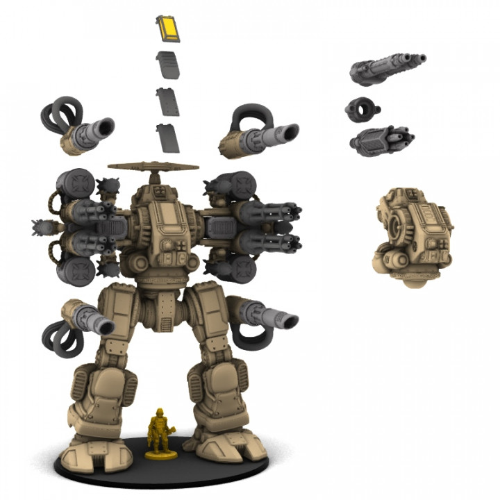3D Printable Project Fusileer-28mm Fire Support and Air Defense Mech by ...