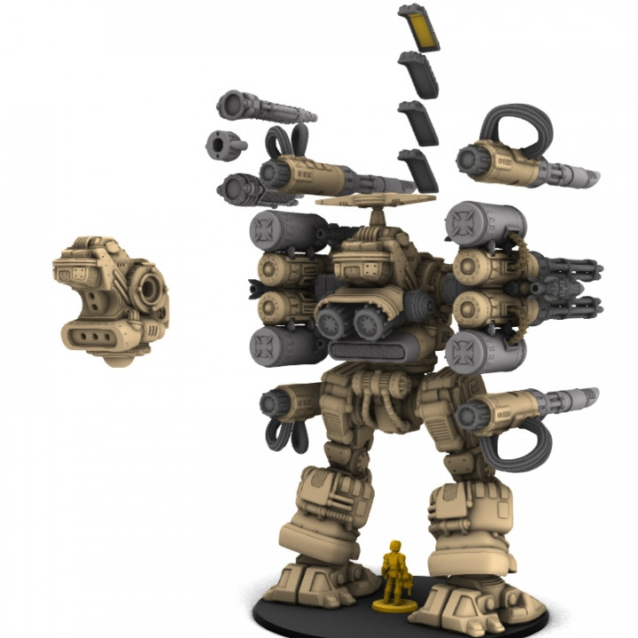 3D Printable Project Fusileer-28mm Fire Support and Air Defense Mech by ...