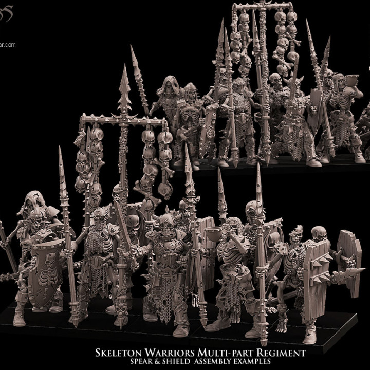 3D Printable Skeleton Warriors multi-part regiment by Avatars of War