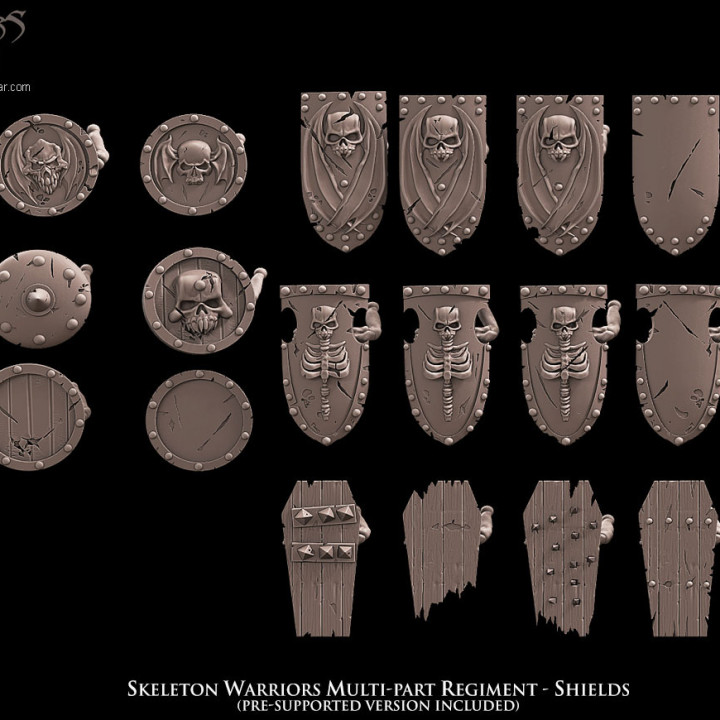 3D Printable Skeleton Warriors multi-part regiment by Avatars of War