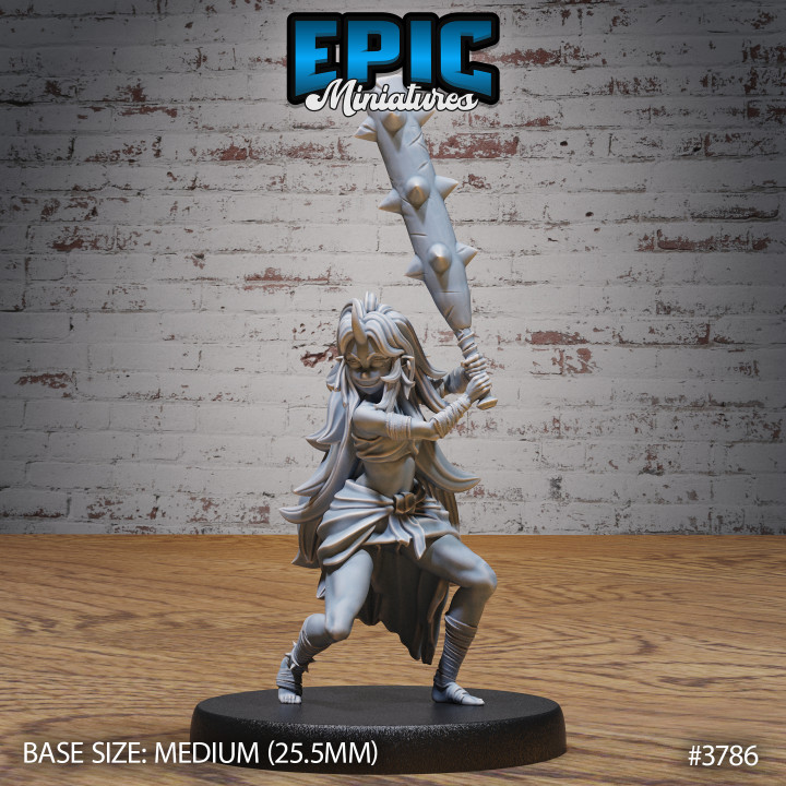 3D Printable Blue Oni Girl Set / Japanese Yokai / Samurai Woman ...