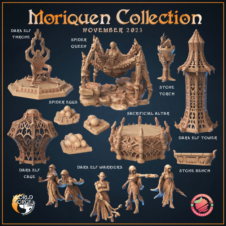 3D Printable Moriquen Collection - November 2023 by World Forge Miniatures